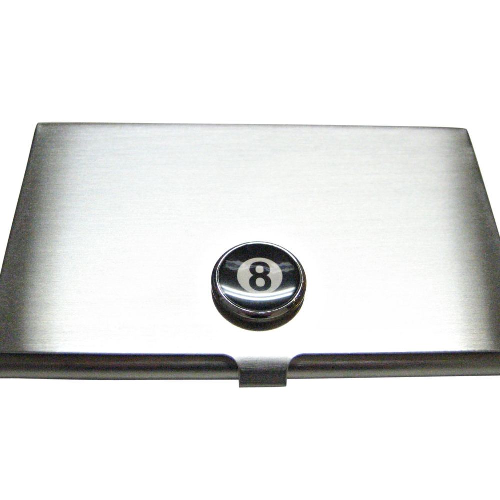 Flat Eight Ball Billiards Business Card Holder - Gem